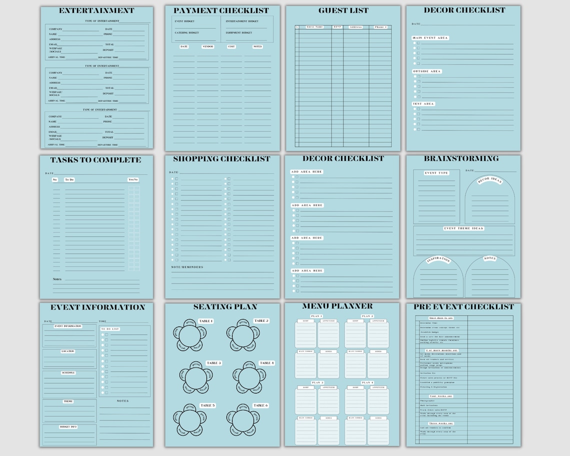 Event Planning Template, Event Planner Pricing, Event Checklist, Event ...