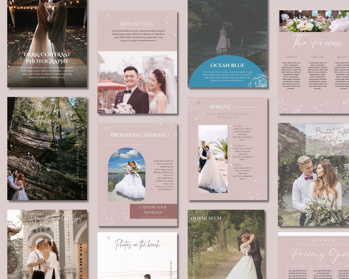 Wedding Photography Price List Packages Templates for Photographers ...