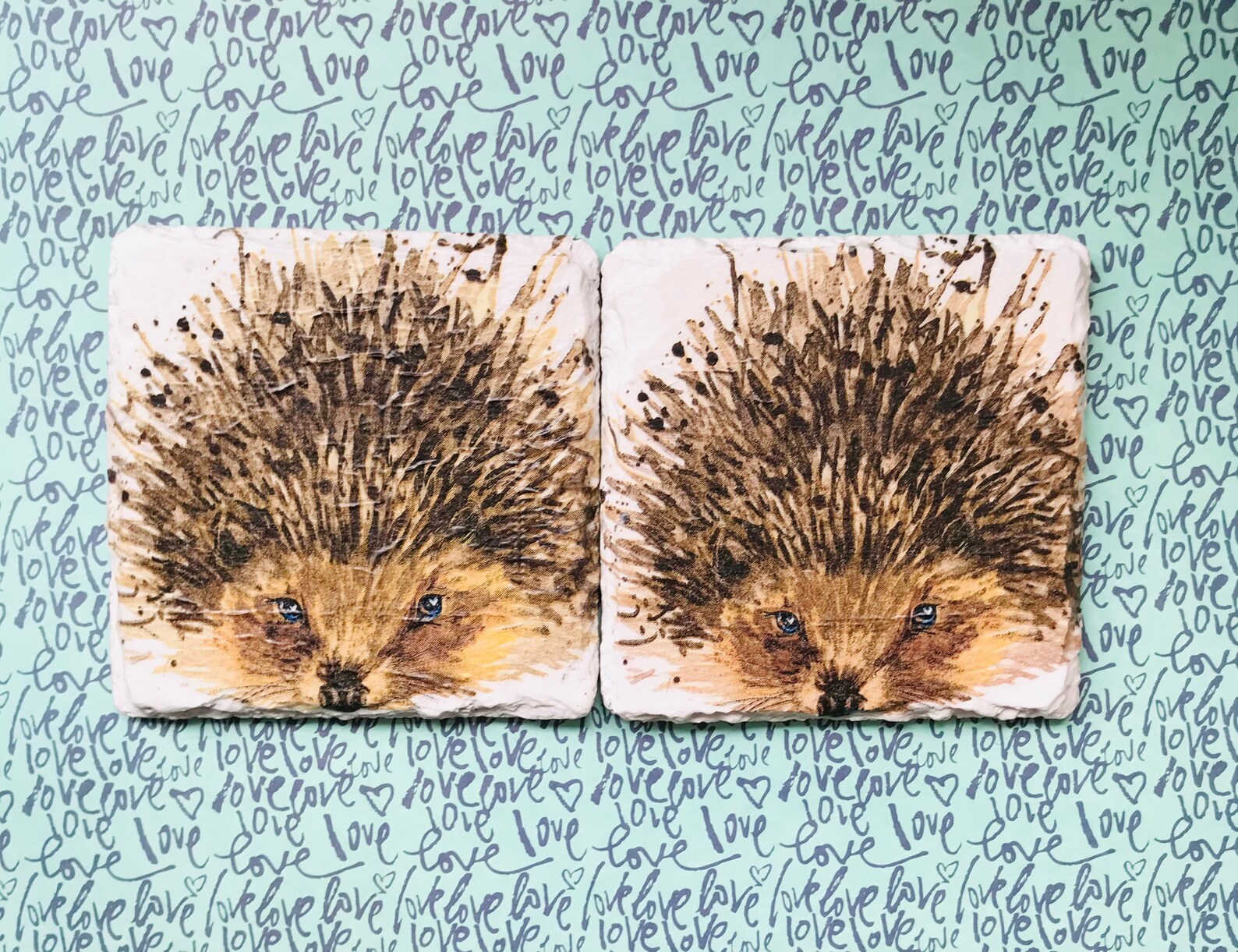Hedgehog Slate Coasters Hedgehog Gifts - Etsy