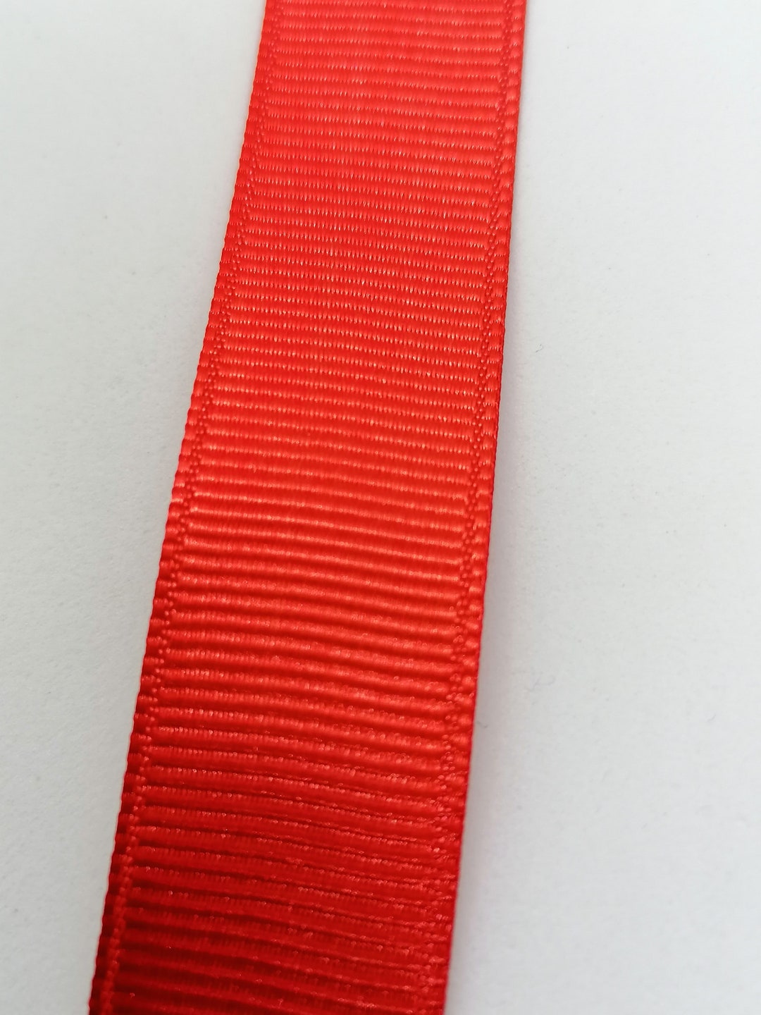 10 Meters / 10.93 Yards Red Grograin Ribbons, 10/20/30/40 Mm Jacquard ...