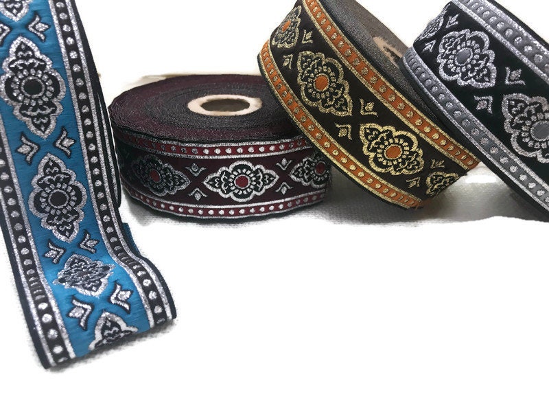 35 Mm Colorful Medieval Motive Ribbon 1.37 Inches | Etsy