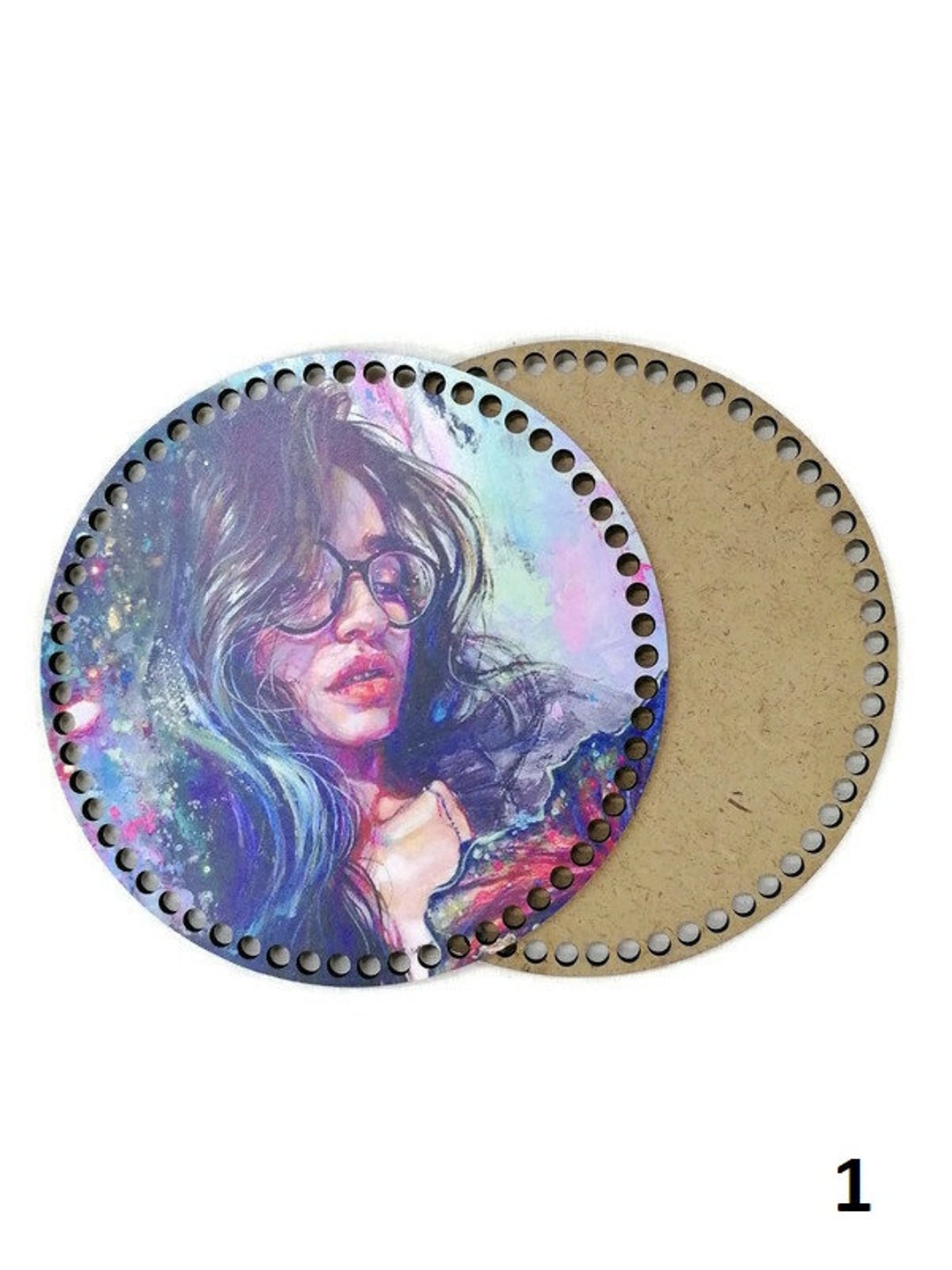 Set of Round Wooden Bottoms,for Bag Making Wood and Printed Bag Base ...