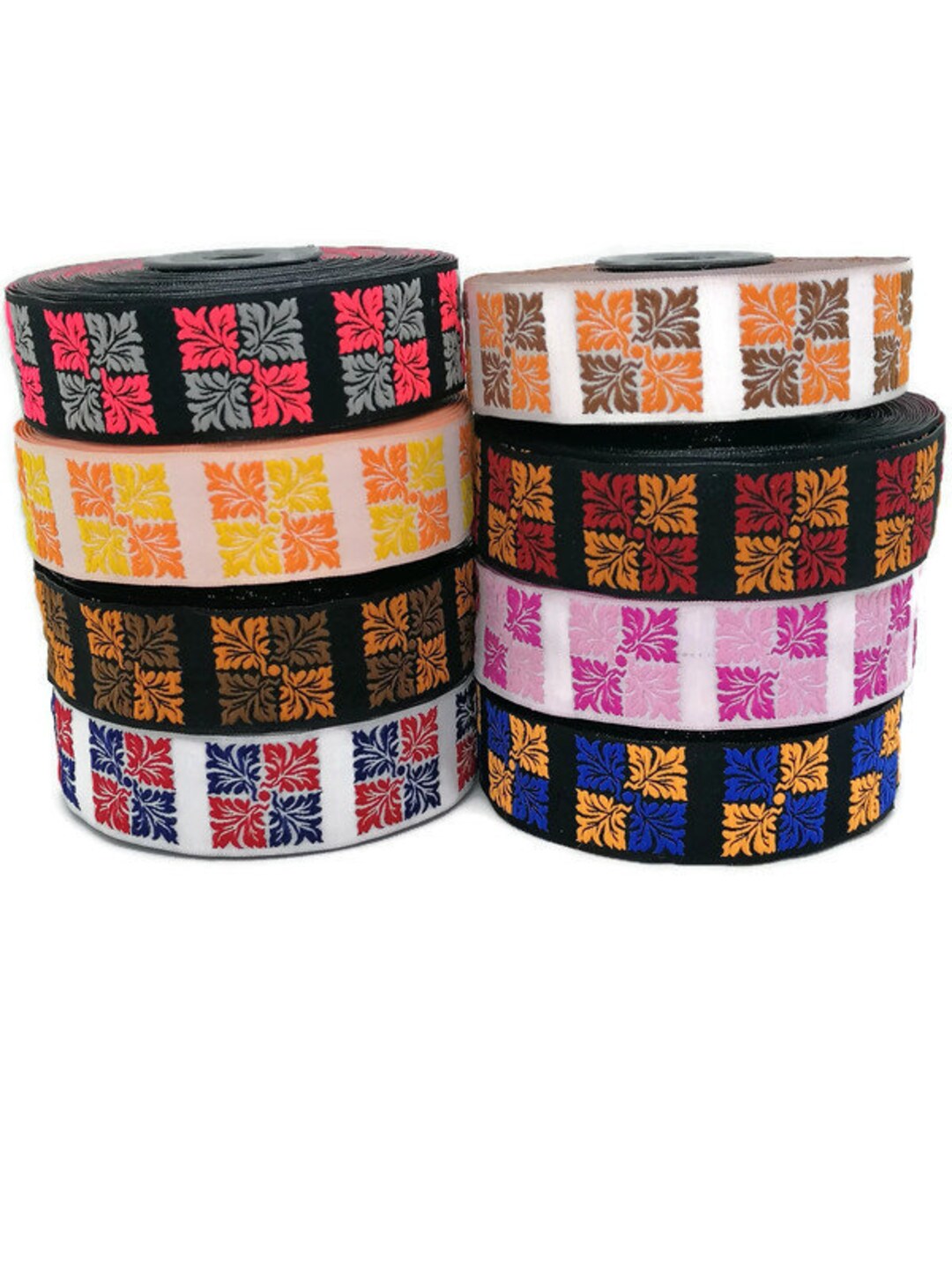 Ruban Jacquard carré coloré de 25 mm 098 pouce Ruban - Etsy France