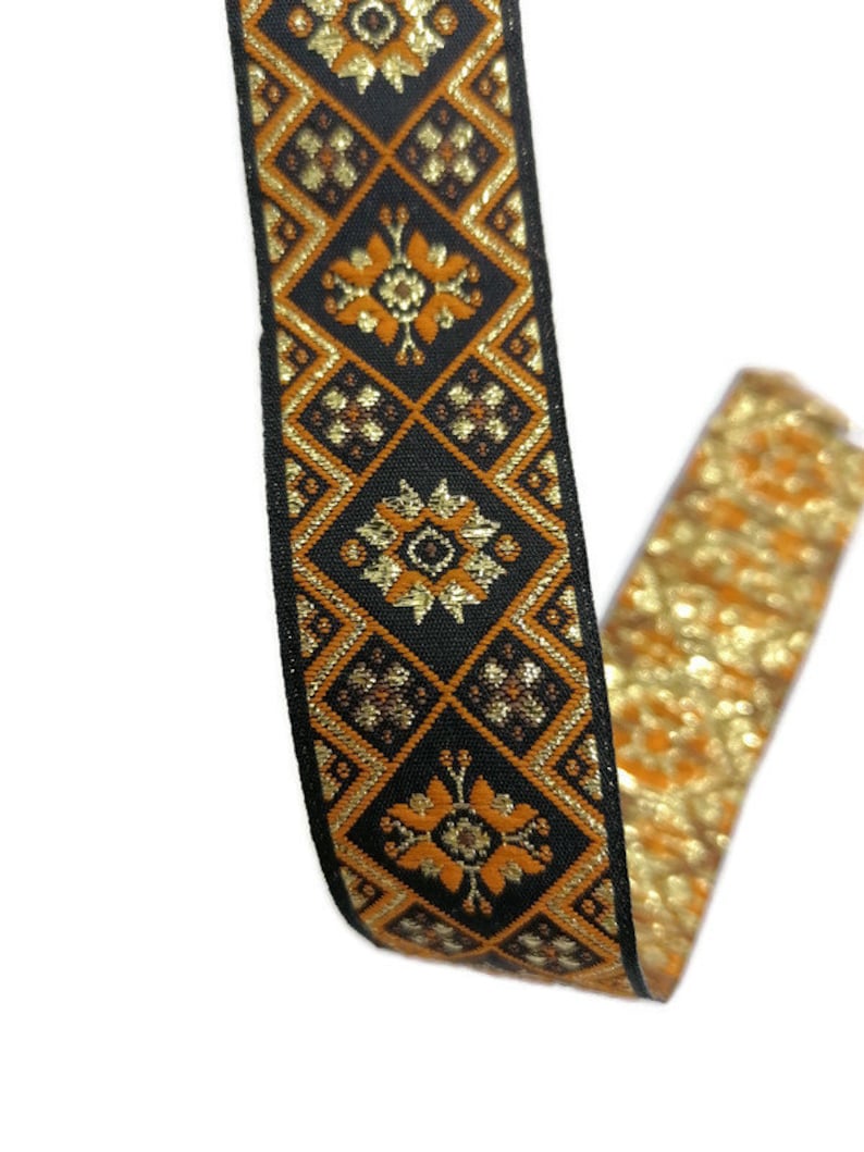 35mm Bright Geometric Ribbon (1,37 Inch), Colorfull Jacquard Ribbons ...
