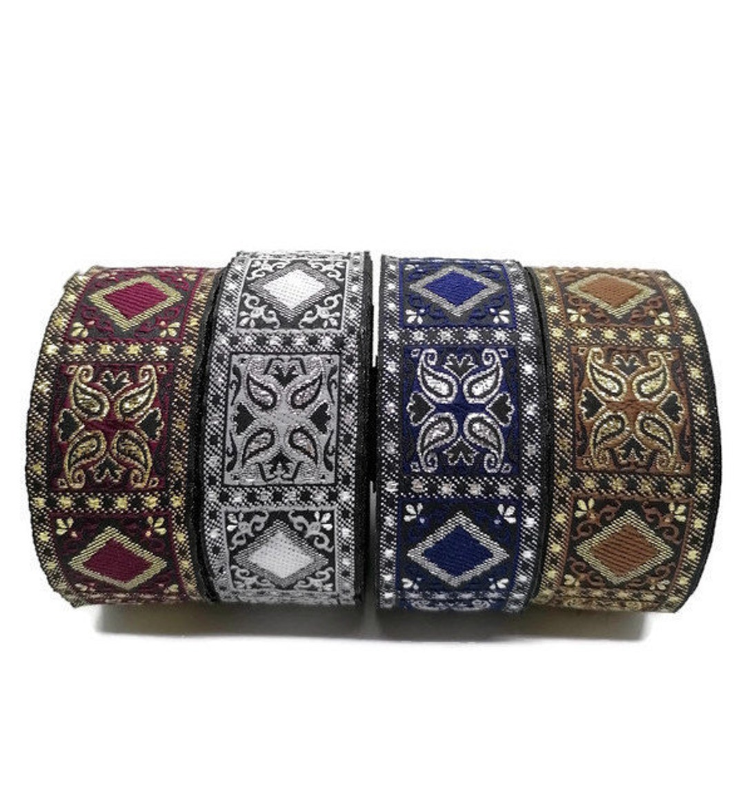 35mm Colorful Geometric Jacquard Trim (1,38 Inch), Bright Craft ...