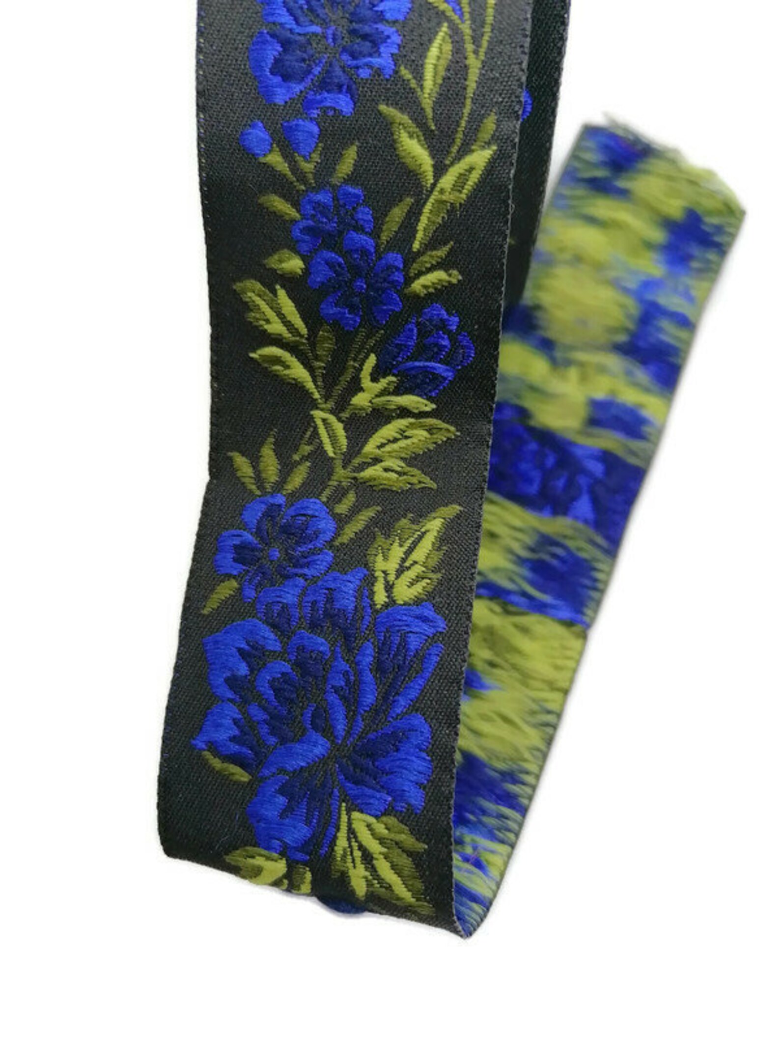 50 Mm Floral Embroidered Jacquard Ribbon (1.97 Inch), Rose Design of ...