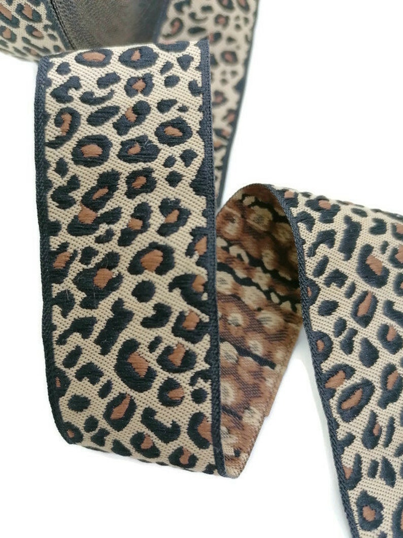 35mm Leopard Pattern Ribbons 137 Inch Jacquard Ribbons - Etsy