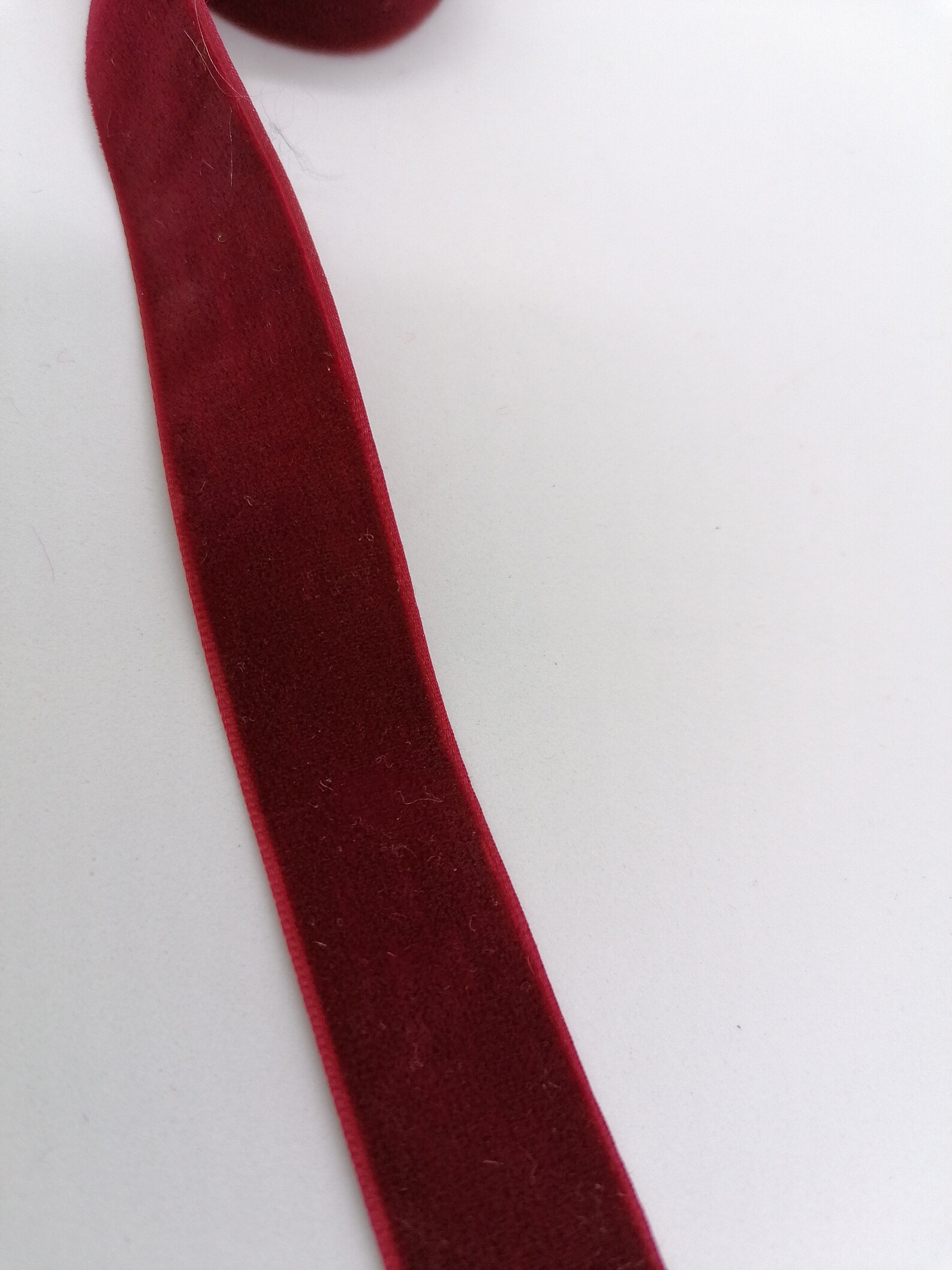 20 Mm Dark Red Velvet Ribbon 0.79 Inch Embroidered Trim Red - Etsy