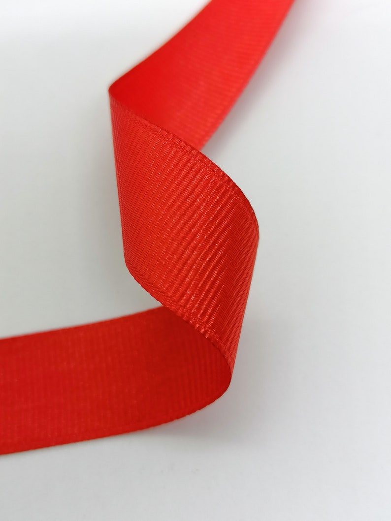 10 Meters / 10.93 Yards Red Grograin Ribbons 10/20/30/40 Mm - Etsy