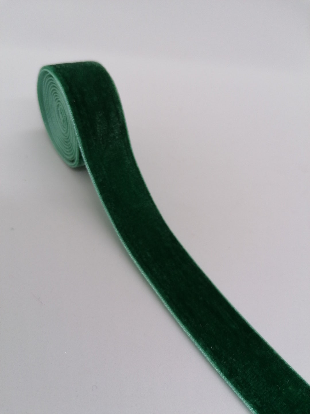 20 Mm Naphtha Green Velvet Ribbon 0.79 Inch, Embroidered Trim, Naphtha ...