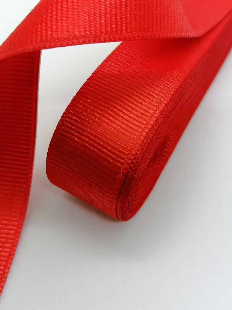 10 Meters / 10.93 Yards Red Grograin Ribbons 10/20/30/40 Mm | Etsy