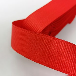 10 Meters / 10.93 Yards Red Grograin Ribbons, 10/20/30/40 Mm Jacquard ...