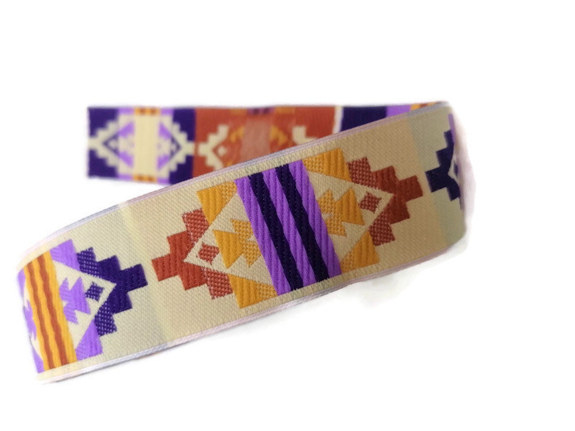 25 Mm Colorfull Native Embroidered Jacquard Ribbon, 0.98 Inc ...