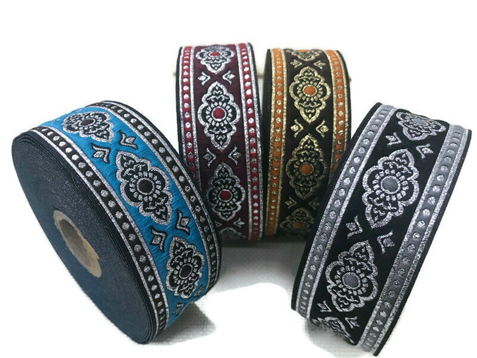 35 Mm Colorful Medieval Motive Ribbon 1.37 Inches | Etsy