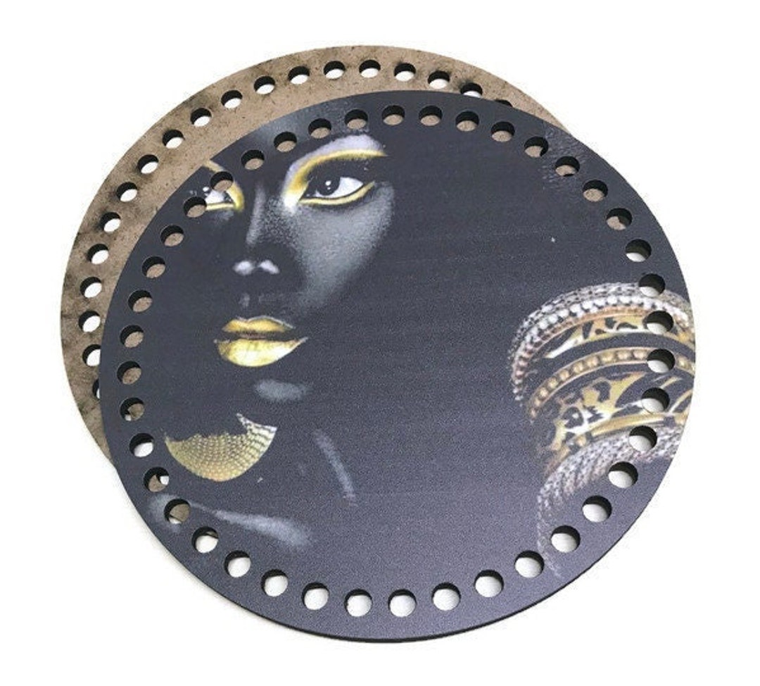 Set of Round Wooden Bottoms,for Bag Making Wood and Printed Bag Base ...