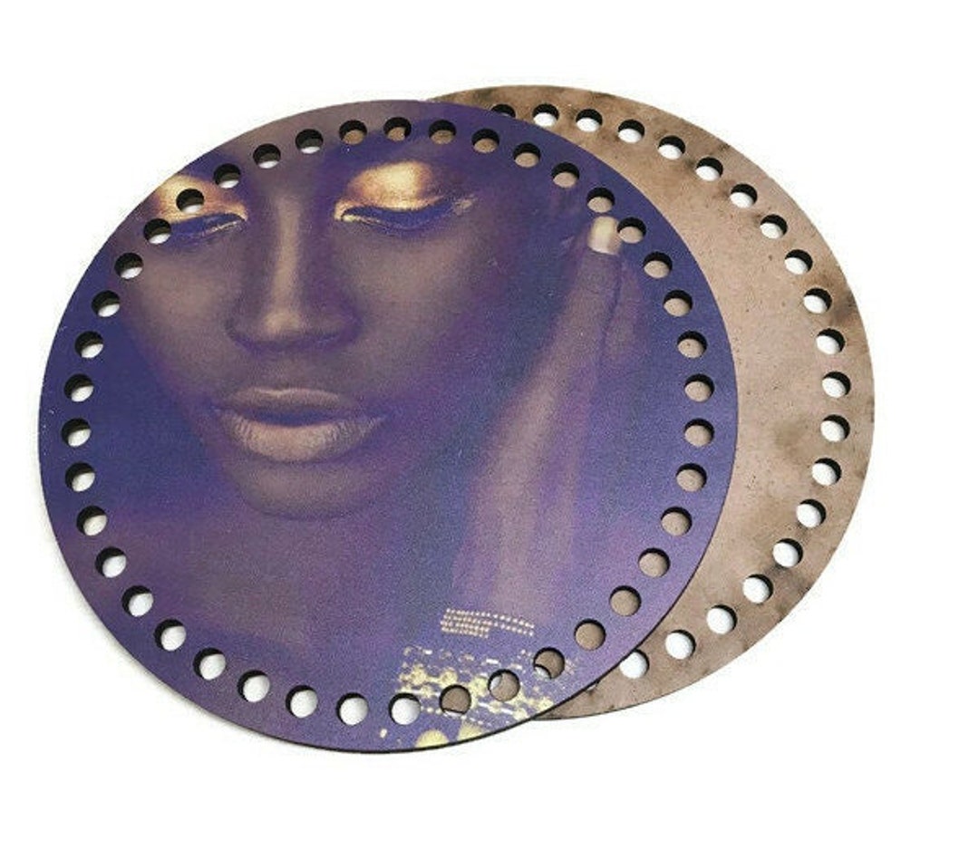 Set of Round Wooden Bottoms,for Bag Making Wood and Printed Bag Base ...