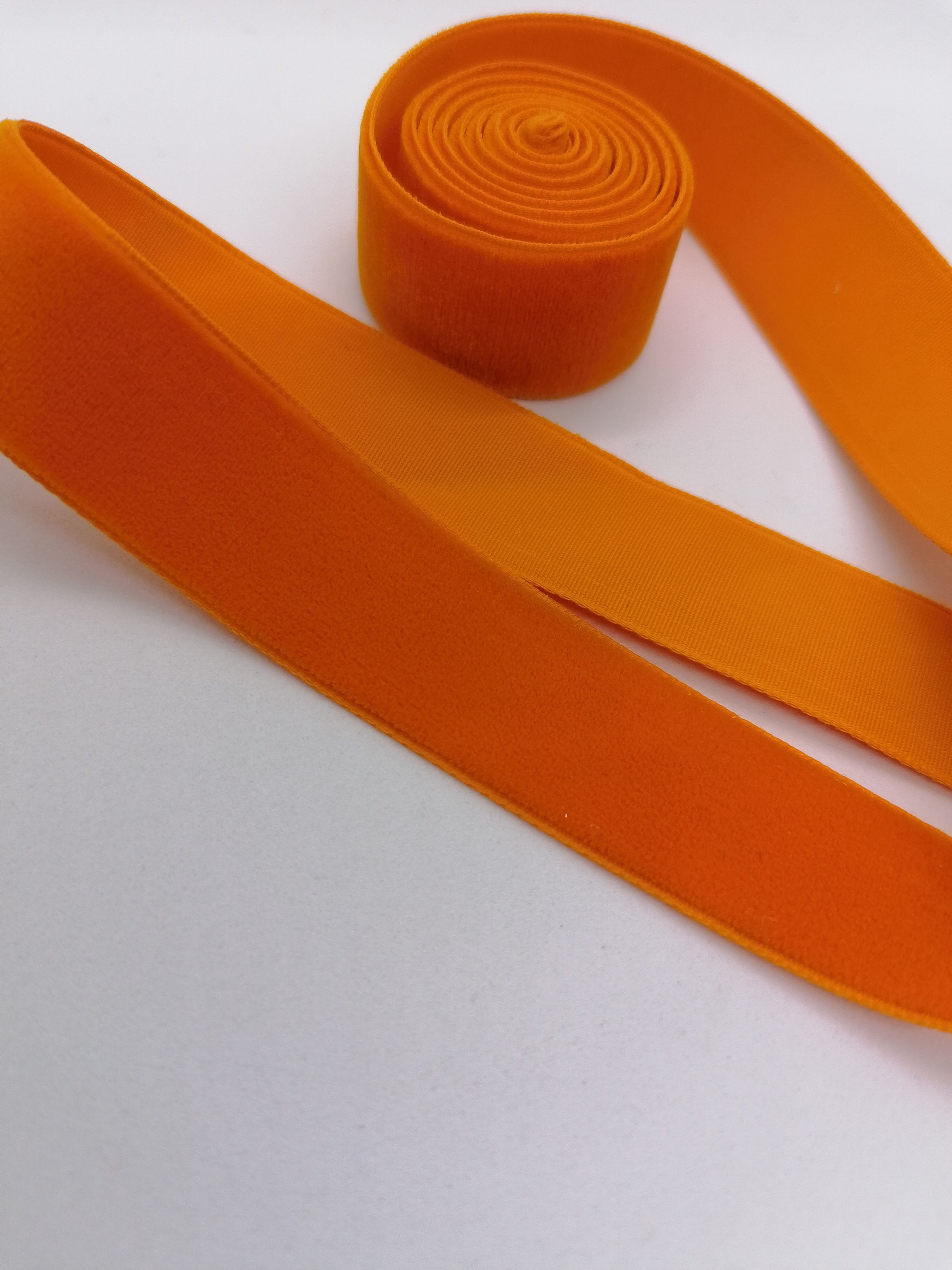 20 Mm Orange Velvet Ribbon 0.79 Inch Embroidered Trim Orange - Etsy UK
