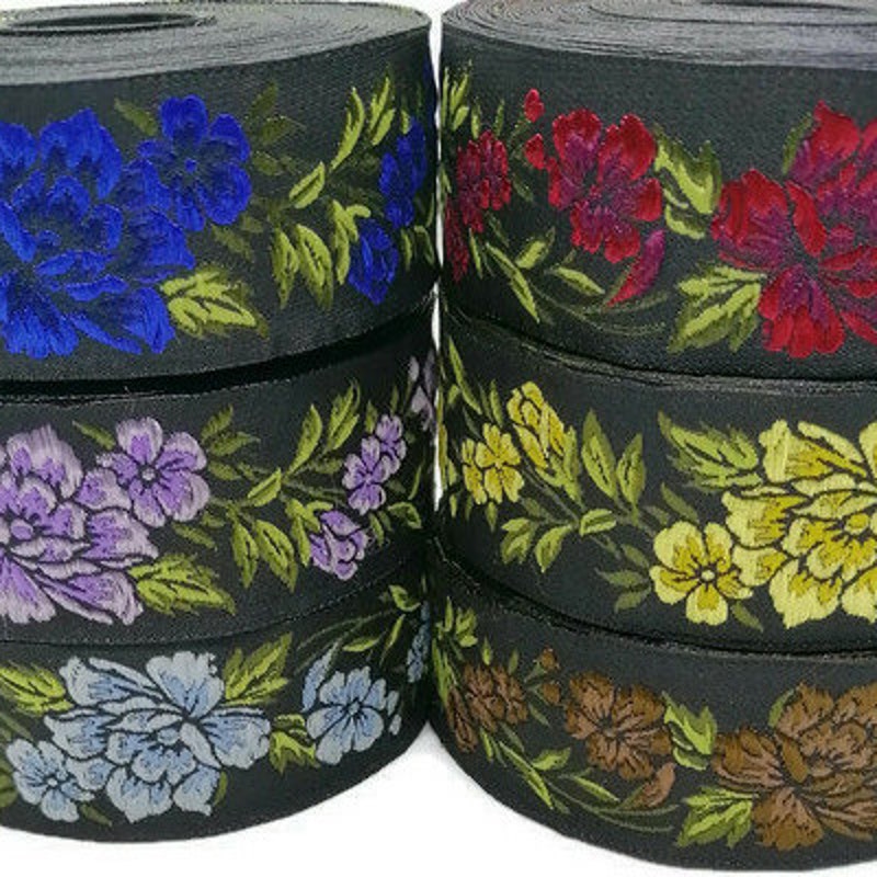 Floral Jacquard Ribbon - Etsy