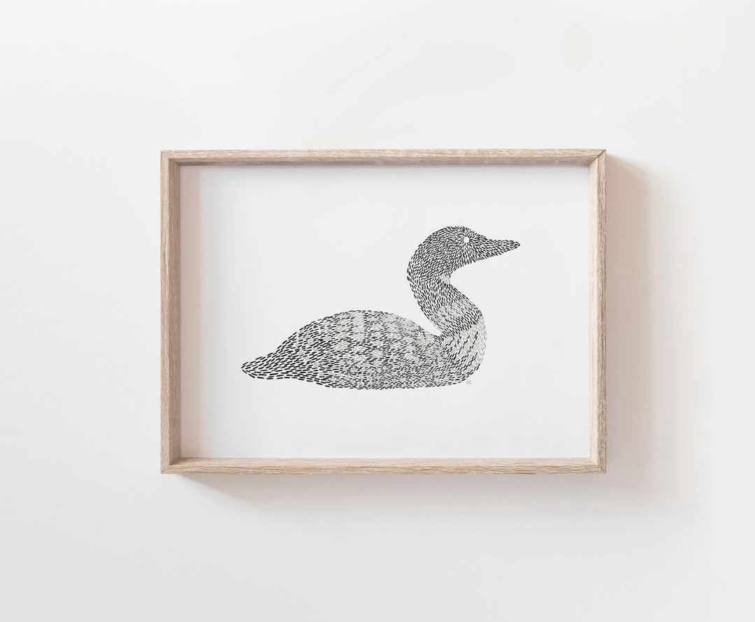 Loon Art, Scandinavian Nursery Decor, Loon Print, Cabin Wall Art ...