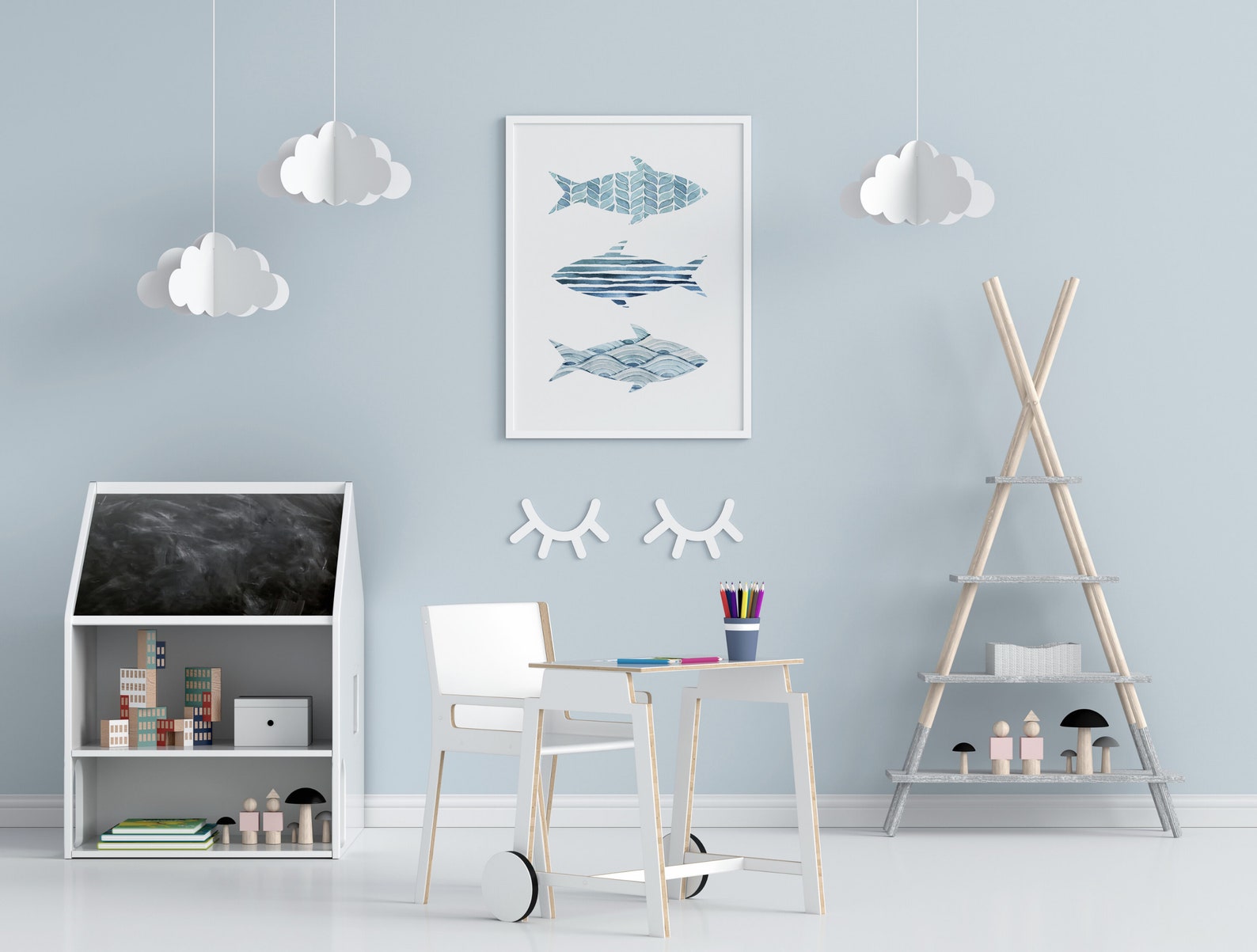 Watercolor Fish Print Fish Print Wall Art Wall Art for - Etsy