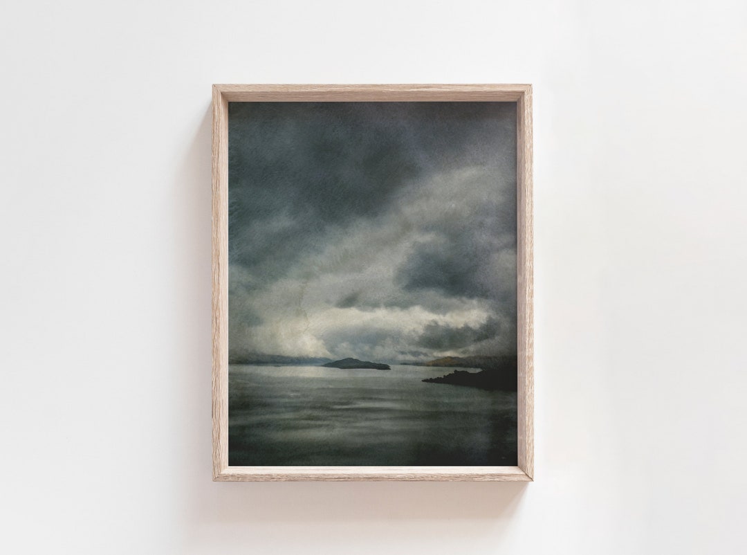 Vintage Style Wall Art, Storm Art Print, Moody Wall Art, Dark Art Print ...