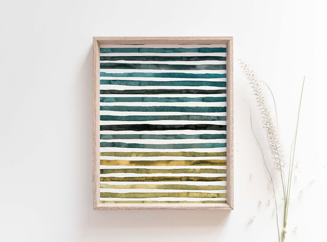 Abstract Ocean Art, Modern Watercolor Painting, Abstract Sunset Art ...