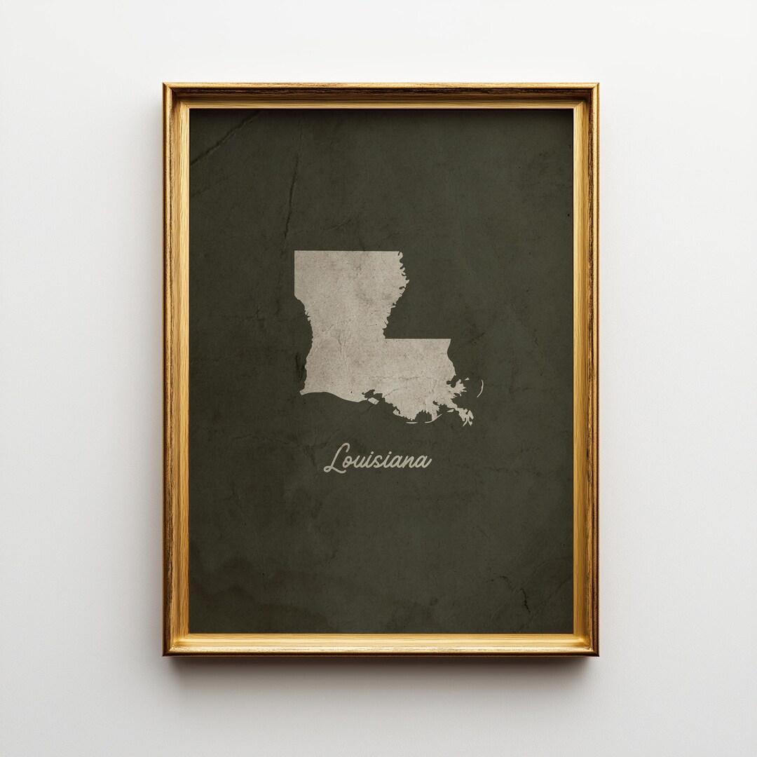 Vintage Louisiana State Art Print: Retro Travel Poster (digital ...