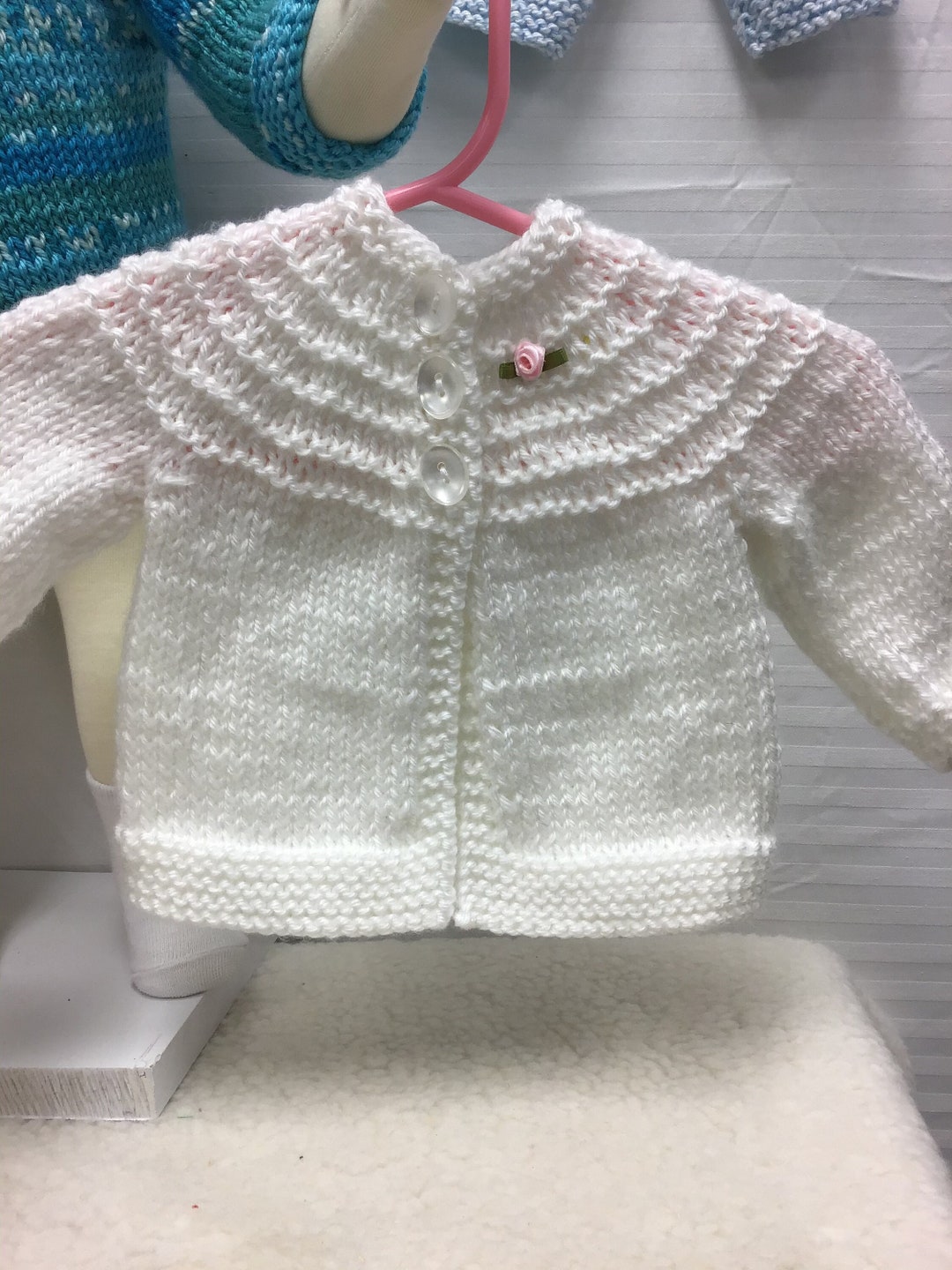 Hand Knit Baby Sweater - Etsy