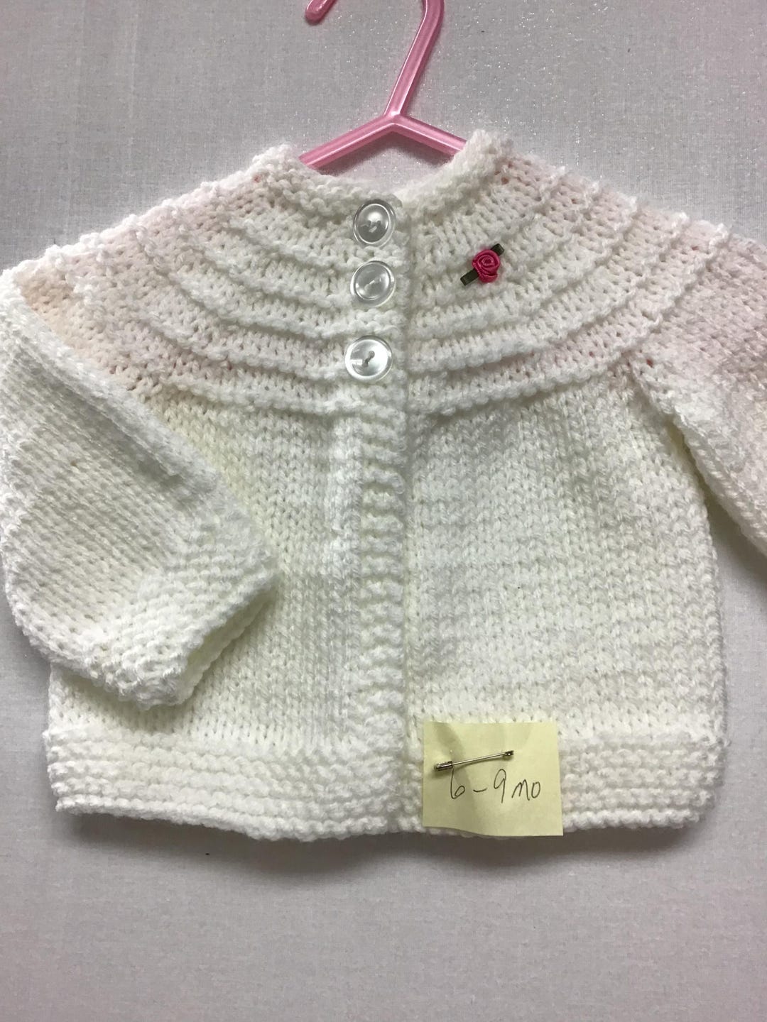 Hand Knit Baby Sweater - Etsy