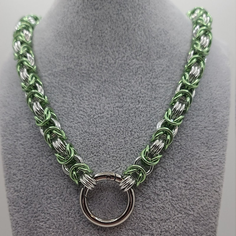 Chainmail Bead Necklace - Etsy