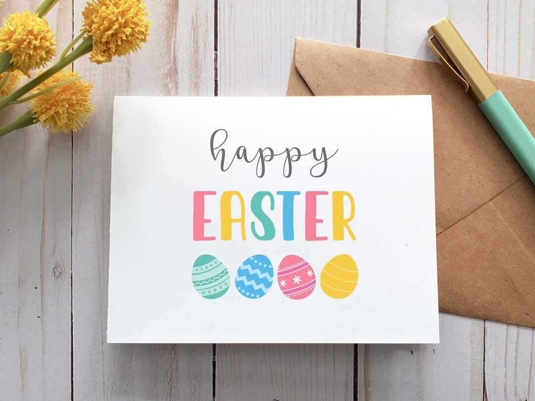 Happy Easter Card, Printable Card, Digital Card, Greeting Card, Easter ...