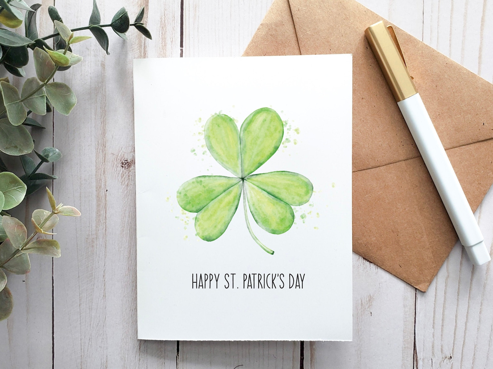 Happy Saint Patrick's Day Card, Printable Card, Digital Card, Greeting ...