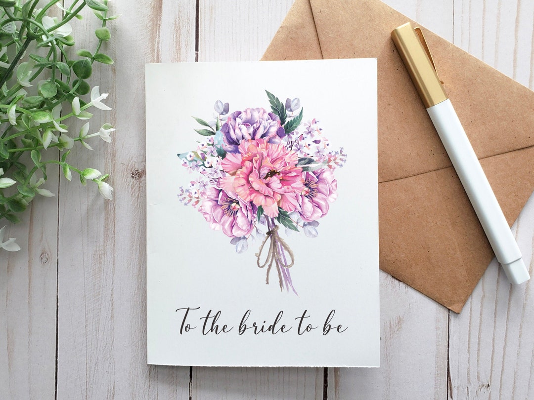 To the Bride to Be Card, Bridal Shower Card, Card for Bride, Wedding ...