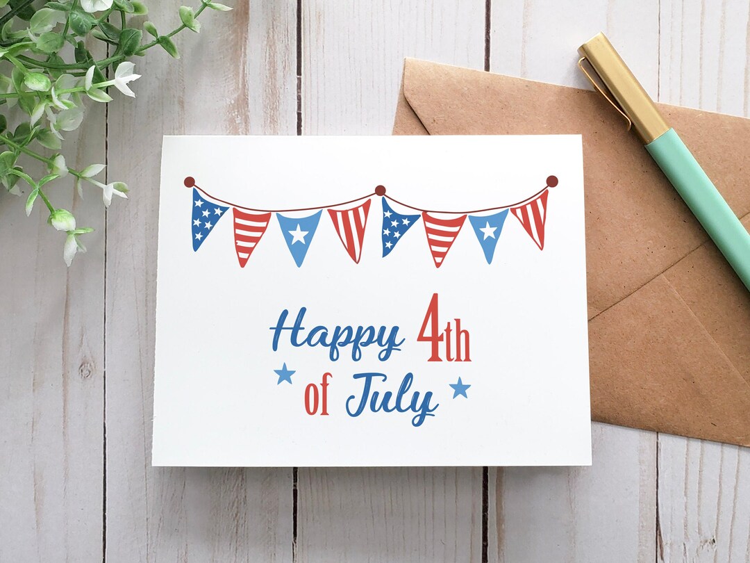 Happy 4th of July Card, Printable Card, Digital Card, Greeting Card ...