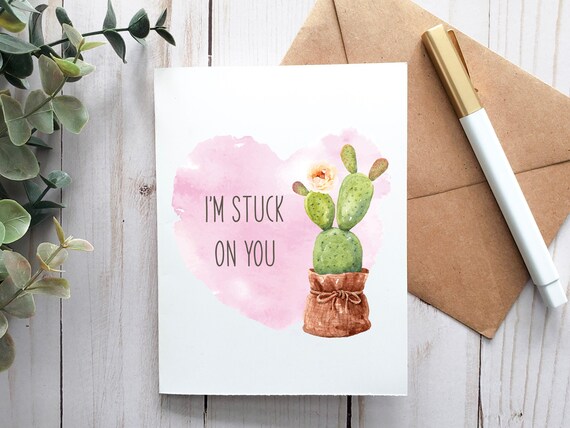 I'm Stuck On You Card Relationship Card Anniversary | Etsy