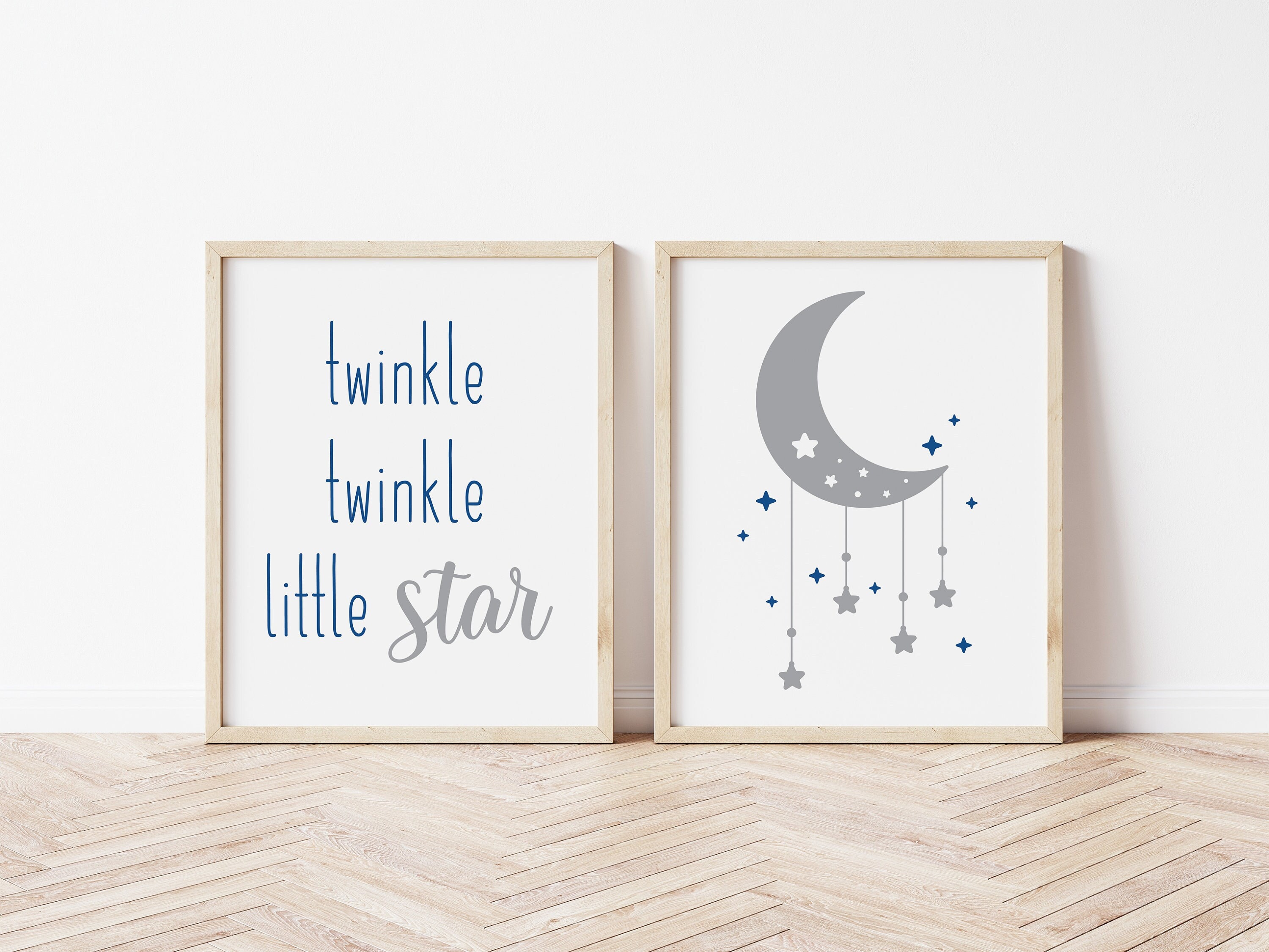 Twinkle Twinkle Little Star, Set of 2, Nursery Wall Art, Printable Wall ...