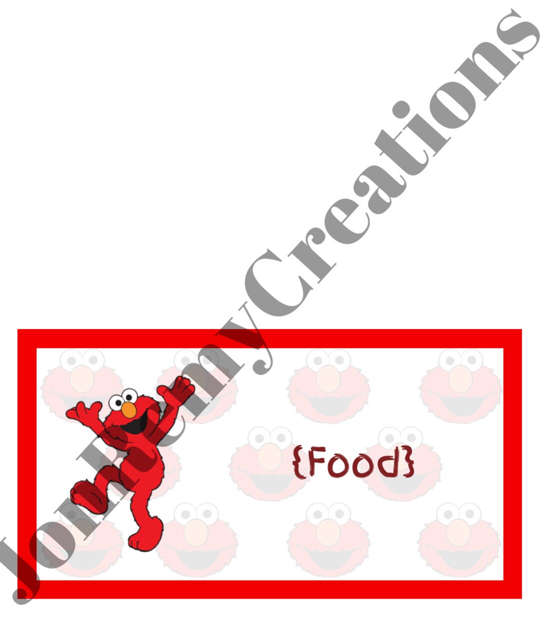 Customizable Sesame Street Characters Placement Cards - Etsy