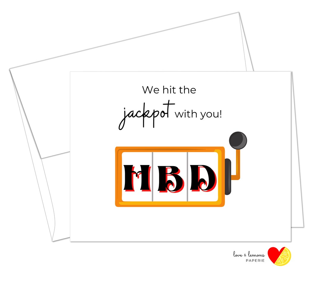 We Hit the Jackpot With You! - Inside Message Customizable - Etsy