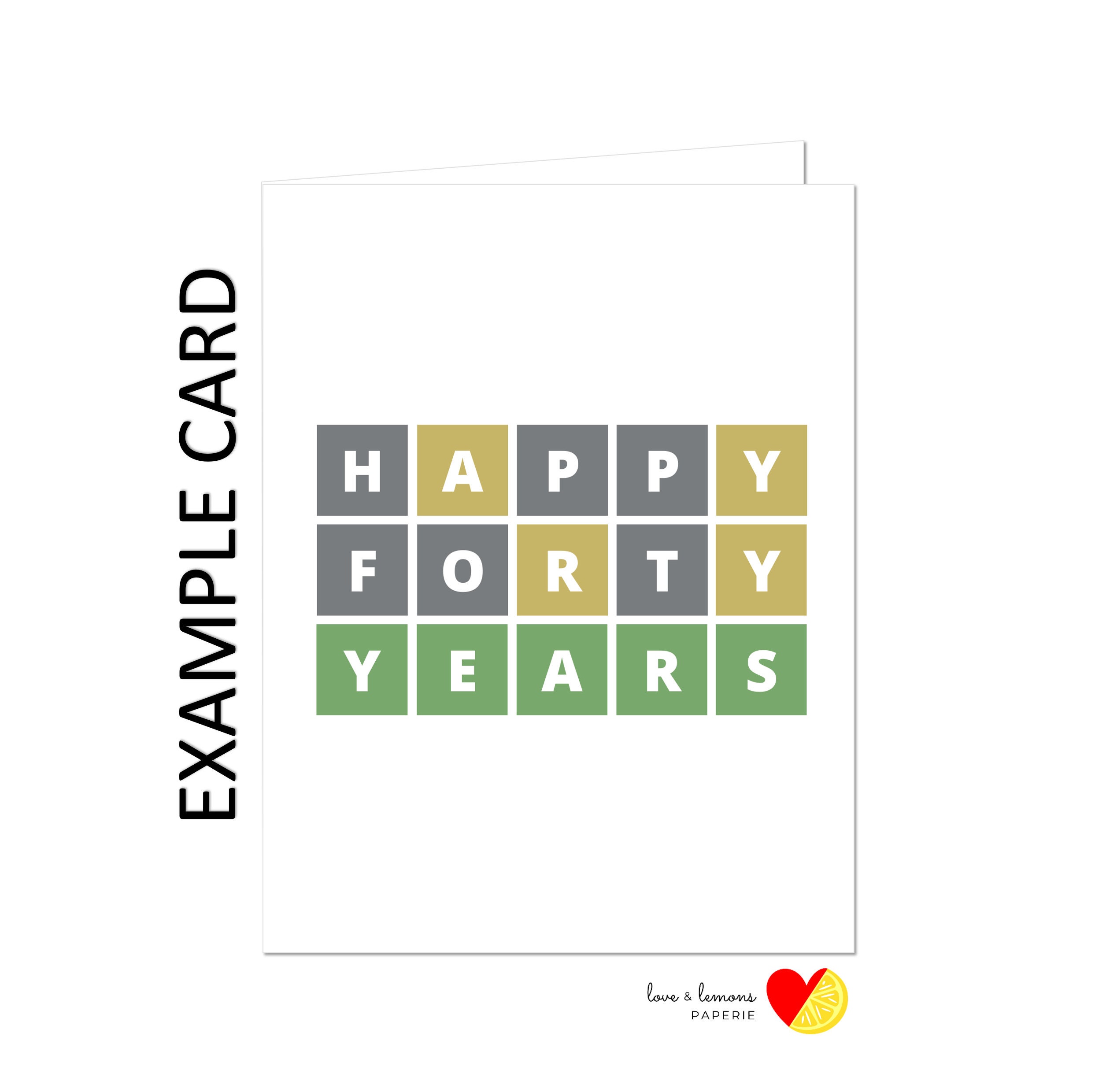 Word Game Custom Edition Front Cover & Inside Message - Etsy