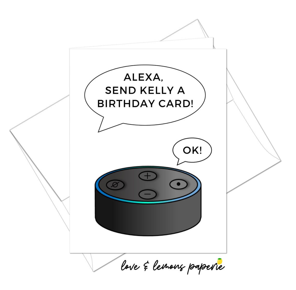 Alexa Send a Birthday Card or Any Occasion Custom Name and - Etsy
