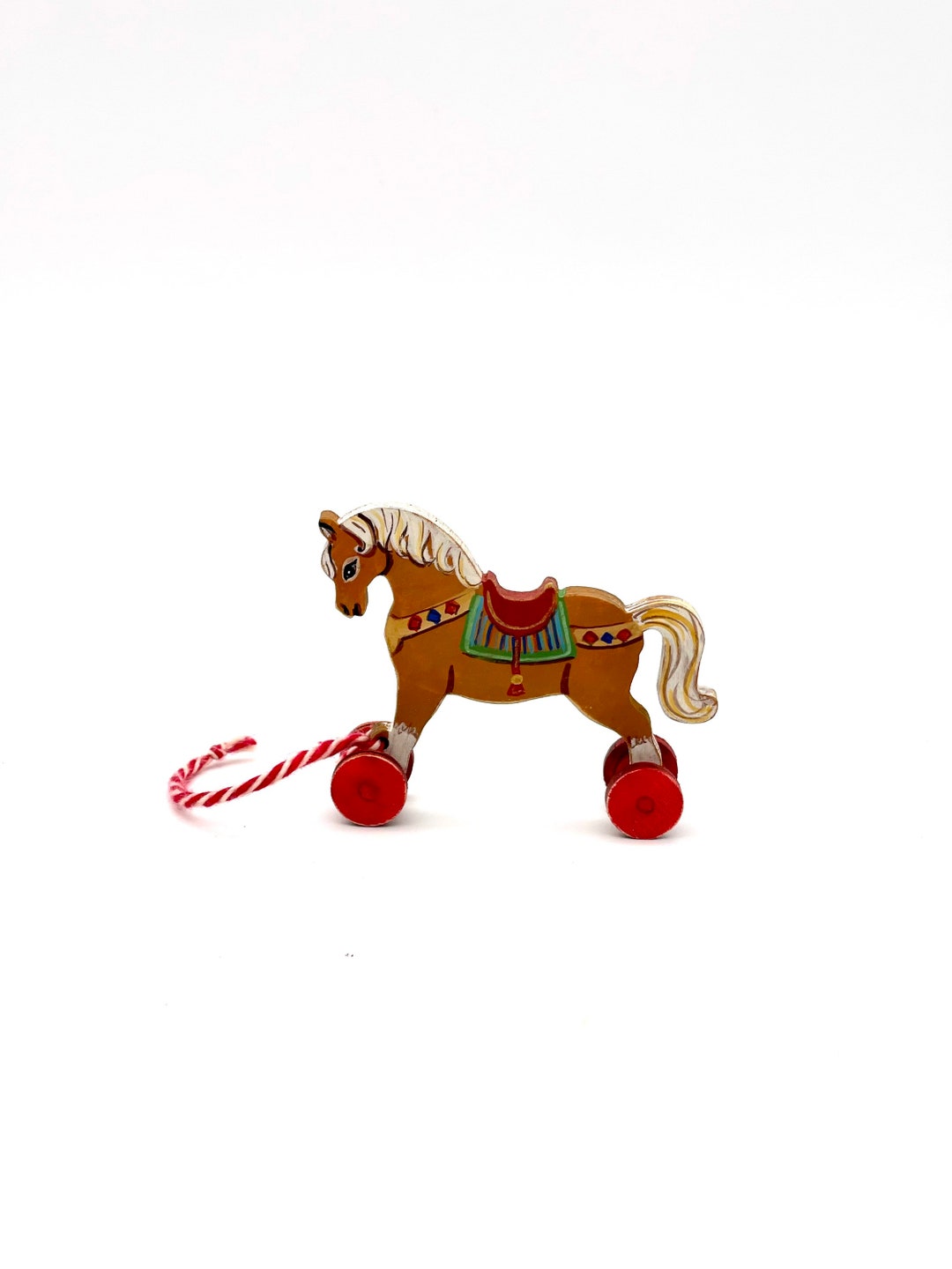 Miniature Pull up Horse, Toy for Doll, Little Horse for Dollhouse ...