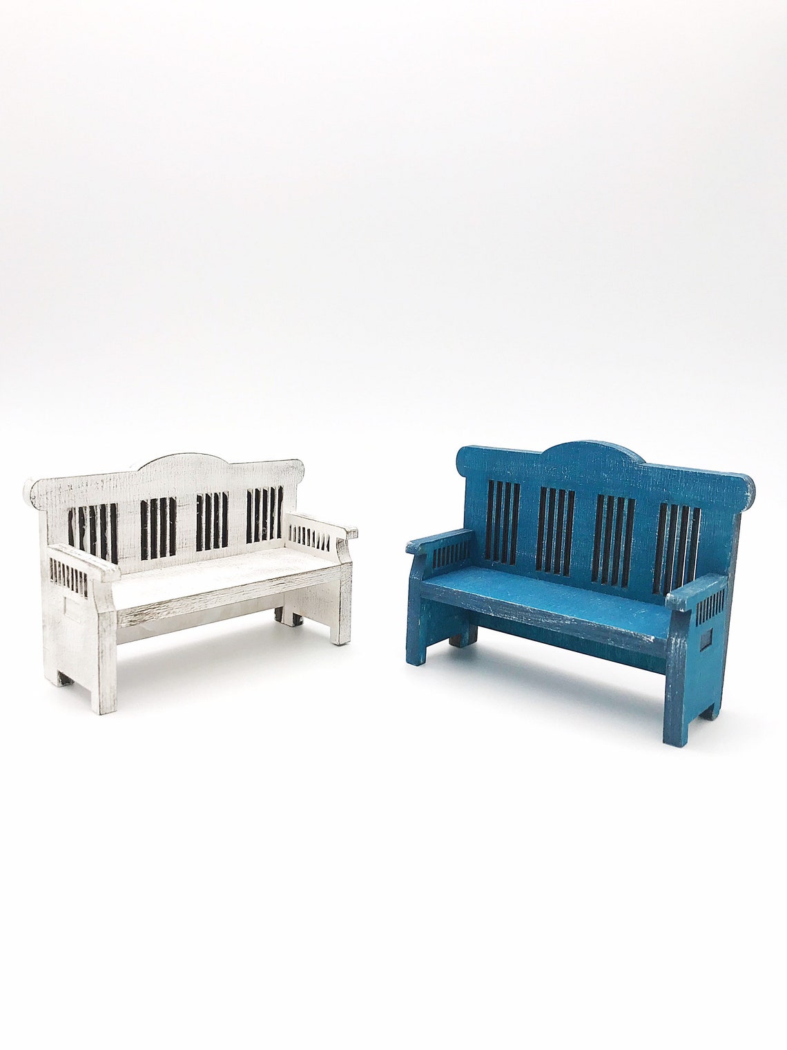 1/12 Miniature Bench Mini Garden Decoration Miniature Bench | Etsy