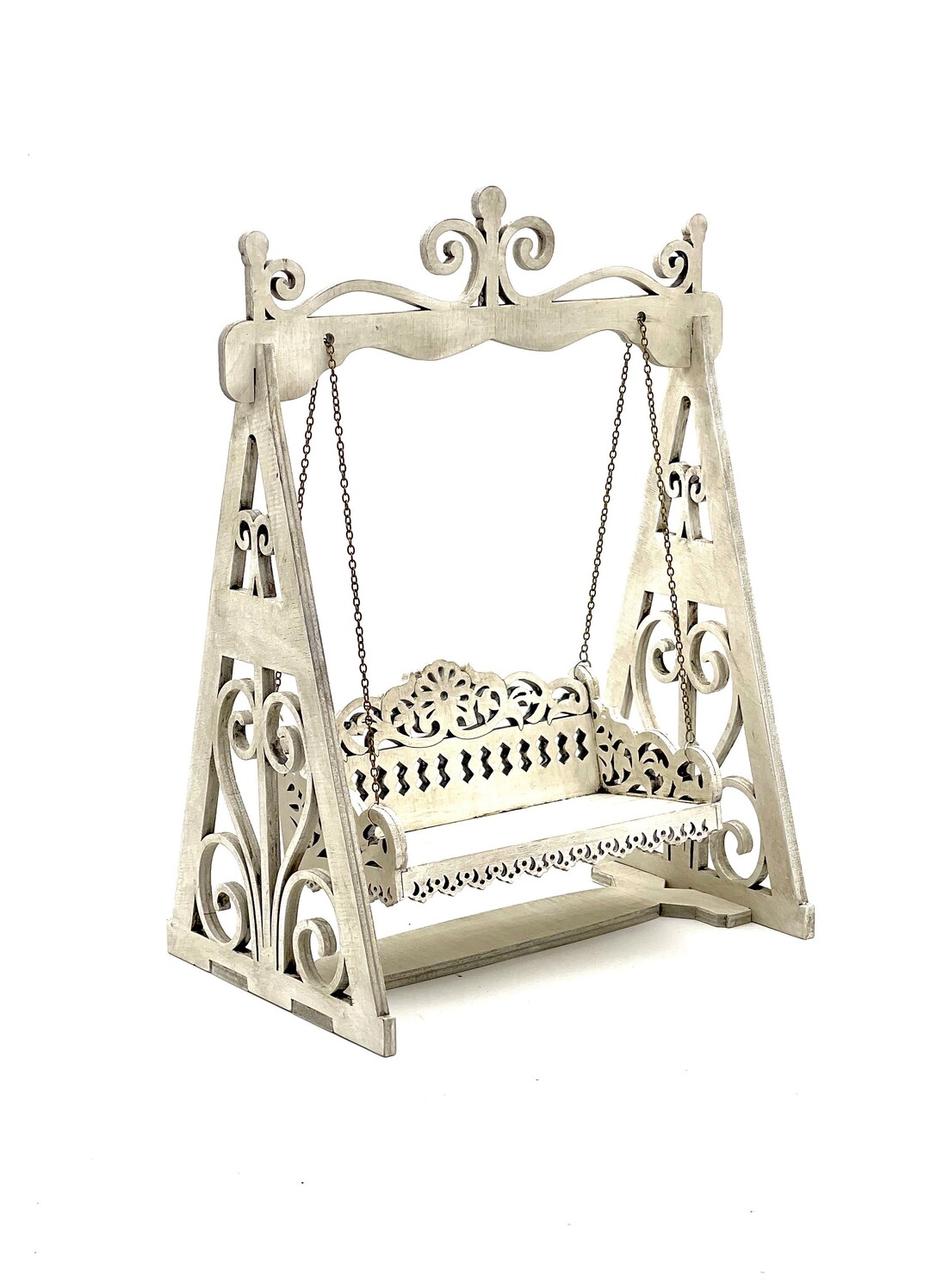 1/6 Miniature Garden Swing, Vintage Swing for Doll, Dollhouse Furniture ...