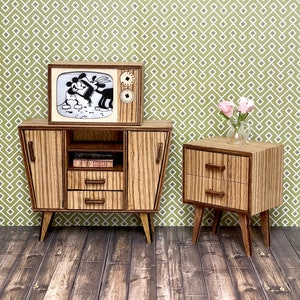 1/6 TV for Dolls, Television for Roombox, Retro TV for BJD Dolls ...