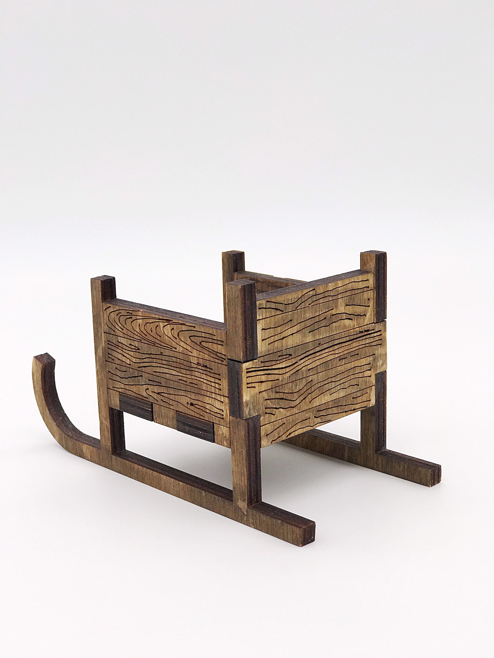 Miniature Wooden Sled Christmas Sled Decoration Christmas - Etsy