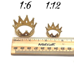 Miniature Crown for Doll, Fashion Royalty Gold Crown, 3d Printed Crown ...