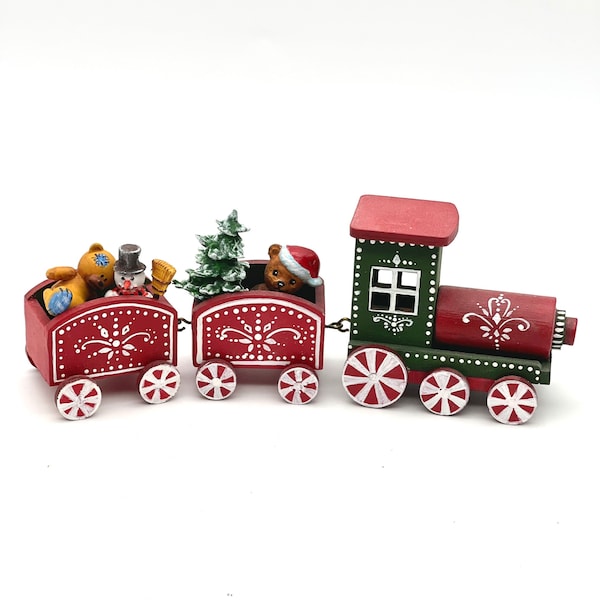 Miniature Christmas Train Set - Etsy