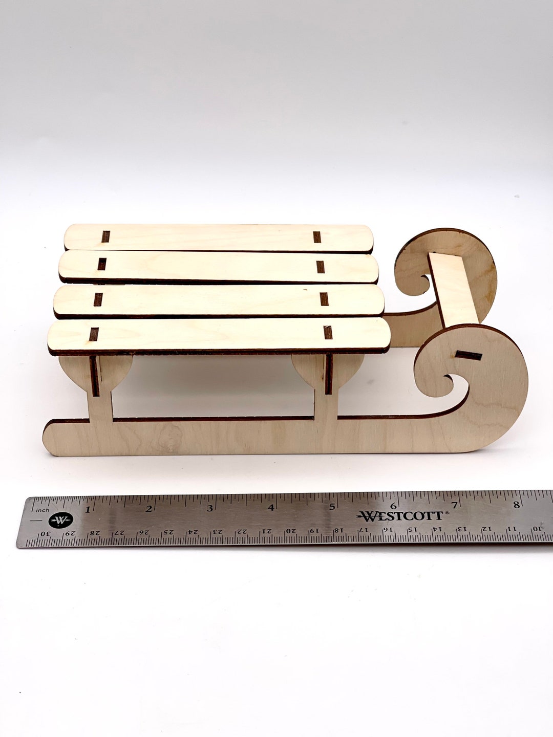 DIY Kit Sled for Doll, Miniature Sled, Winter Diorama, Dollhouse Sled ...