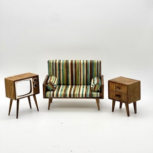 1/6 TV for Dolls, Television for Roombox, Retro TV for BJD Dolls ...