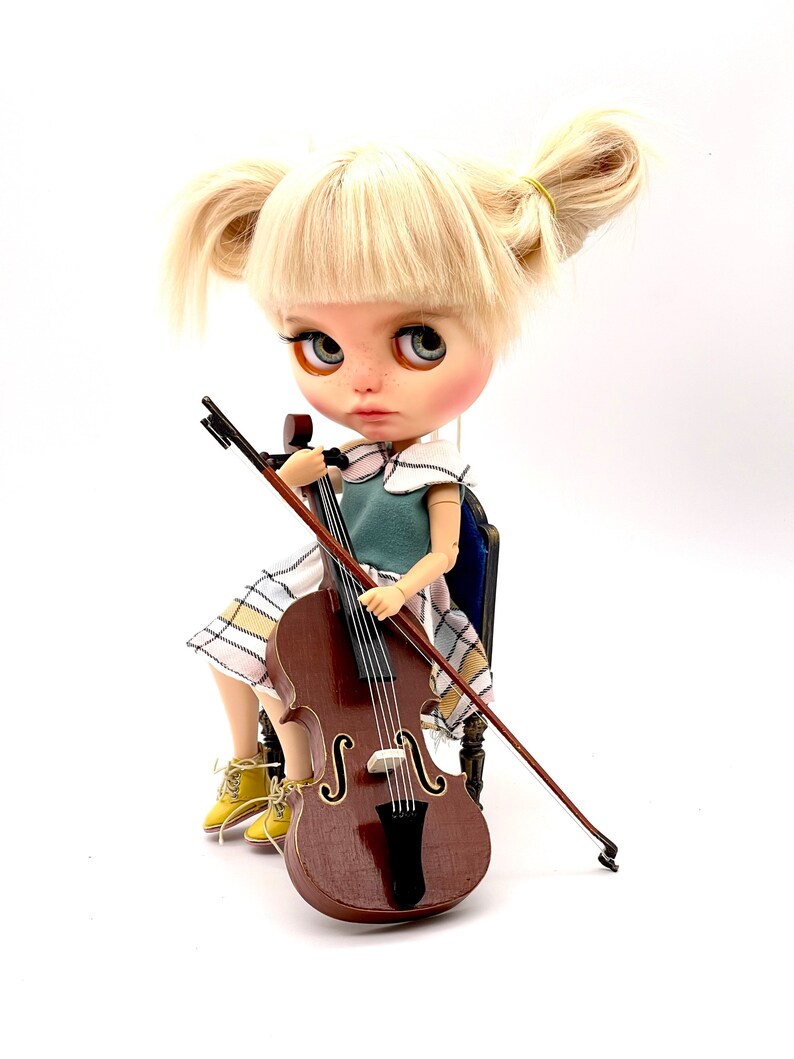 1:6 Miniature Cello Musical Instrument for Doll Vintage - Etsy
